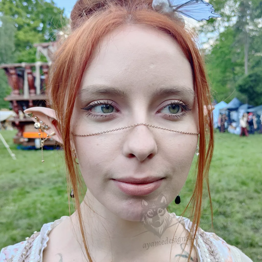 Rose Gold Stainless Steel Face Chain - Ayame Designs